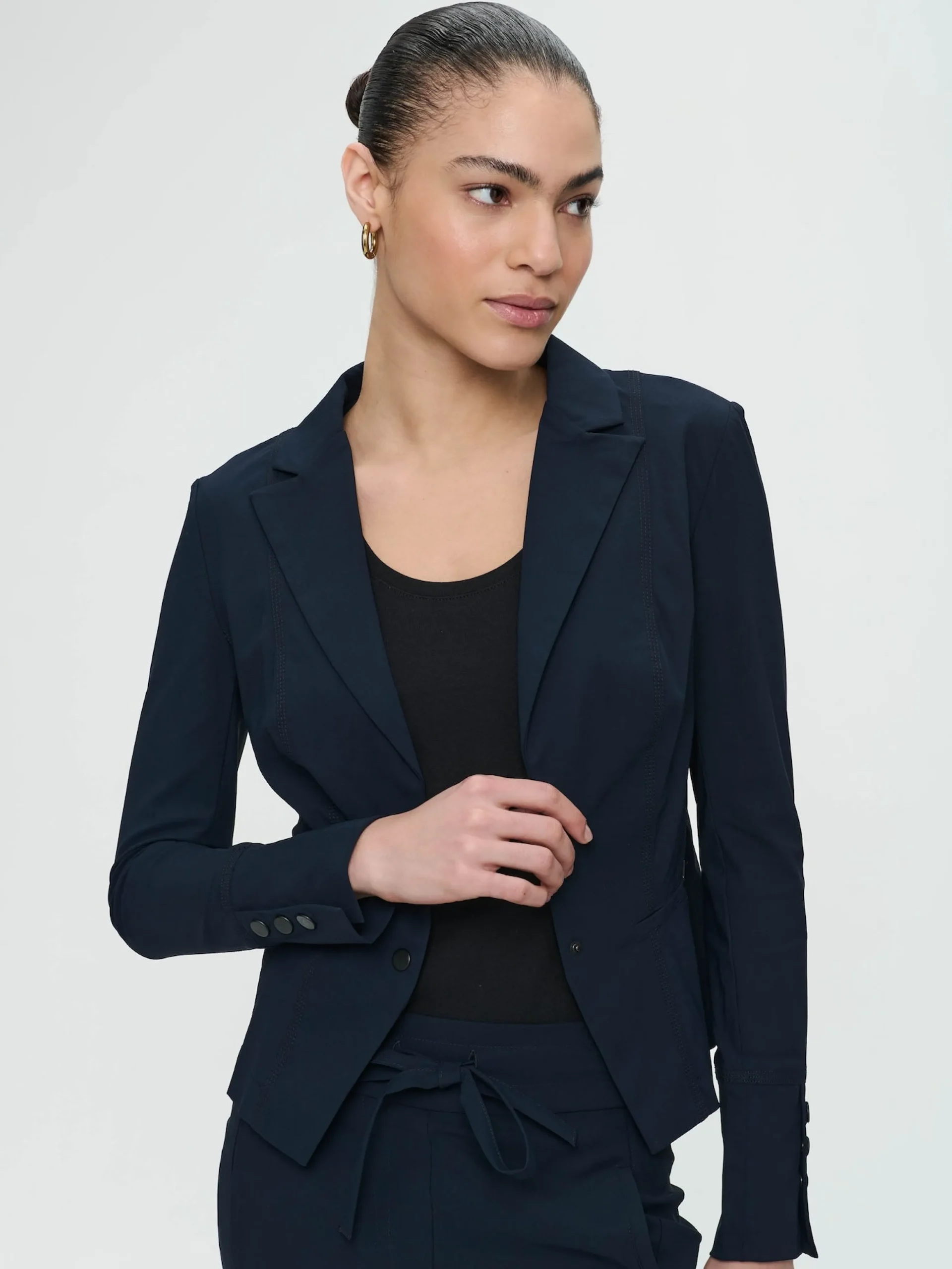 Jane Lushka Blazer Sofia Technical Jersey | Blue - Jane Lushka USA